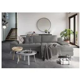 Sit & More Ecksofa SIT & MORE "Latigo L-Form" Sofas Gr. B/T: 290cm x 163cm, Struktur, mega-Recamiere rechts, mit Bettfunktion-mit Bettkasten, grau mit Mega-Recamiere, wahlweise Bettfunktion und Bettkasten