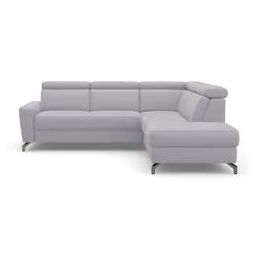 Sit & More Ecksofa SIT & MORE "Scarlett L-Form" Sofas Gr. B/T: 258cm x 226cm, Luxus-Microfaser ALTARA NUBUCK, Ottomane rechts, Kopfteilverstellung, grau inklusive Kopfteilverstellung, wahlweise mit Bettfunktion, Bettkasten