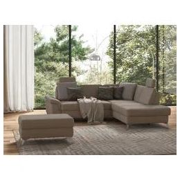 Sit & More Ecksofa SIT & MORE "Padua L-Form" Sofas Gr. B/H/T: 276cm x 89cm x 228cm, Microfaser, Ottomane rechts, mit Sitztiefenverstellung-mit Armteilfunktion, beige inklusive Sitztiefenverstellung, Armteilfunktion und Federkern