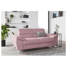 Sit & More 2,5-Sitzer SIT & MORE "Sorano" Sofas Gr. B/H/T: 188cm x 88cm x 91cm, Struktur fein, rosa (altrosa) Breite 188 cm