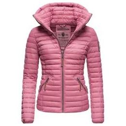 Steppjacke Marikoo "Löwenbaby" Gr. XS (34), lila (himbeere) Damen Jacken stylische Übergangsjacke mit abnehmbarer Kapuze