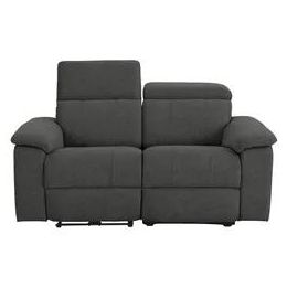 2-Sitzer Home Affaire "Binado" Sofas Gr. B/T: 158cm x 99cm, Webstoff, mit manueller Relaxfunktion-ohne USB-Anschluß, grau (anthrazit) mit manueller oder elektrischer Relaxfunktion USB-Anschluss