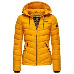 Steppjacke Marikoo "Kuala" Gr. S (36), gelb (sonnengelb) Damen Jacken ultraleichte Übergangsjacke mit Kapuze