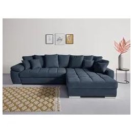 Ecksofa Inosign "Gwenni L-Form" Sofas Gr. B/H/T: 323cm x 94cm x 222cm, Aqua Clean Supreme, blau auch in Haustierstoff Aqua Clean Supreme erhältlich, incl. 4 Kissen