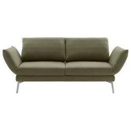 Schöner Wohnen 2,5-Sitzer "Spin", grün (oliv), B:248cm H:85cm T:225cm, 100% Polyester, SCHÖNER WOHNEN-KOLLEKTION, Sofas, Drehsitz-Funktion, USB-Anschluss, Armlehnfunktion, Rückenverstellung