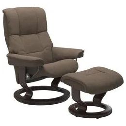 Relaxsessel stressless "Mayfair" Sessel Gr. ROHLEDER Stoff Q2 FARON, Classic Base Braun, Relaxfunktion-Drehfunktion-PlusTMSystem-Gleitsystem, B/H/T: 79 cm x 101 cm x 73 cm, braun (dark beige q2 faron) mit Classic Base, Gestell Braun