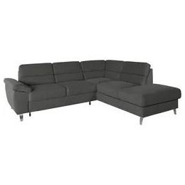 Sit & More Ecksofa SIT & MORE "Sorano L-Form", grau (anthrazit), B:249cm H:88cm T:212cm, Sofas, wahlweise mit Bettfunktion und Bettkasten