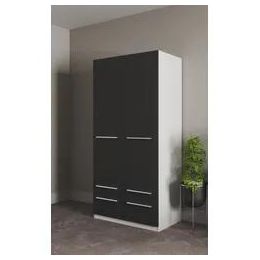 Drehtürenschrank Priess "Barcelona" Schränke Gr. B/H/T: 94 cm x 193 cm x 54 cm, ohne Spiegel, ohne Beleuchtung, 2 St., schwarz (schwarz, weiß) in vielen Farben und Ausführungen