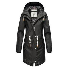 Regenjacke Navahoo "Tropical Stormoo" Gr. XS (34), schwarz Damen Jacken modischer Outdoor Regenmantel