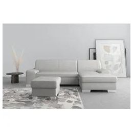 Ecksofa DOMO collection "Anzio L-Form", grau (hellgrau), B:271cm H:85cm T:160cm, Sofas, wahlweise mit Bettfunktion und Federkern