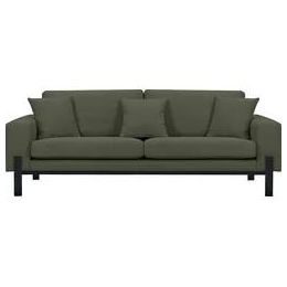 2-Sitzer OTTO products "Ennis" Sofas Gr. B/H/T: 197cm x 86cm x 88cm, Struktur fein recycelt, grün Verschiedene Bezugsqualitäten: Baumwolle, recyceltes Polyester