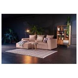 Ecksofa Tom Tailor HOME "HEAVEN CASUAL S" Sofas Gr. B/H/T: 242cm x 85cm x 162cm, Struktur grob TCU, Recamiere links, ohne Bettfunktion-ohne Bettkasten, rosa (light rose tcu 27) aus der COLORS COLLECTION, wahlweise mit Bettfunktion & Bettkasten