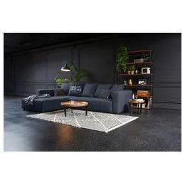 Ecksofa Tom Tailor HOME "HEAVEN CASUAL XL" Sofas Gr. B/H/T: 302cm x 85cm x 221cm, Struktur fein TBO, Recamiere links, mit Bettfunktion-mit Bettkasten, blau (schwarz navy tbo 6) aus der COLORS COLLECTION, wahlweise mit Bettfunktion & Bettkasten