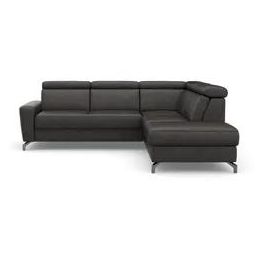 Sit & More Ecksofa SIT & MORE "Scarlett L-Form" Sofas Gr. B/T: 258cm x 226cm, Luxus-Microfaser, Ottomane rechts, Kopfteilverstellung, grau (anthrazit) inklusive Kopfteilverstellung, wahlweise mit Bettfunktion, Bettkasten