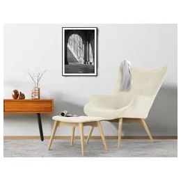 Sessel Andas "Egense" Gr. Luxus-Microfaser, Sessel mit Hocker, B/H/T: 71cm x 90cm x 87cm, beige wahlweise mit oder ohne Hocker