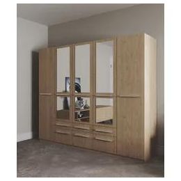 Drehtürenschrank Priess "Barcelona" Schränke Gr. B/H/T: 230 cm x 193 cm x 54 cm, mit Spiegel, ohne Beleuchtung, 5 St., braun (edelbuchefarben) in vielen Farben und Ausführungen