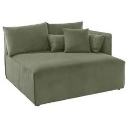 Ottomane Andas "Nöre", grün (dunkelgrün), B:138cm H:86cm T:128cm, 100% Polyester, Sofas, kurzes Lounge-Modul - zum Zusammenstellen, Breite 138 cm, Tiefe 128 cm