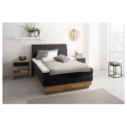 Boxspringbett OTTO products Komplettbetten Gr. Chenille Polyester mit LED-Beleuchtung, mit Premium-Topper, Liegefläche B/L: 160cm x 200cm Betthöhe: 69cm, Gewicht bis: 80 kg + 80 kg H2 + H2, 7-Zonen-Taschen-Federkernmatratze, schwarz (carbone) Boxspringbett LED-Beleuchtung, mit zertifizierten, recycelten Bezugsstoffen