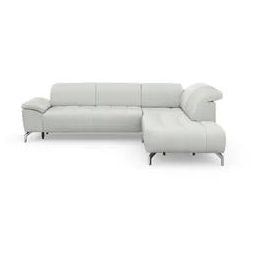 Sit & More Ecksofa SIT & MORE "Cool L-Form" Sofas Gr. B/H/T: 272cm x 79cm x 220cm, Chenille, Ottomane rechts, ohne Kopfteilverstellung, grau (hellgrau) wahlweise mit Kopfteilverstellung und Vorziehsitz, motorisch