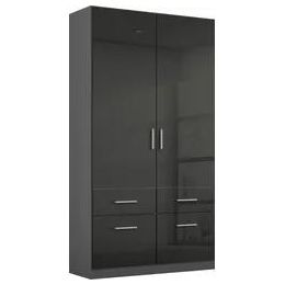 Drehtürenschrank Rauch "Celle" Schränke Gr. B/H/T: 91 cm x 197 cm x 54 cm, mit Schubkästen, 2 St., grau (graumetallic, hochglanz effektgrau) in vielen verschiedenen Ausführungen