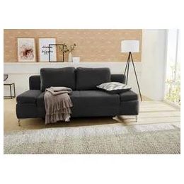 Jockenhöfer Schlafsofa JOCKENHÖFER GRUPPE "Jano" Sofas Gr. B/T: 202cm x 103cm, Luxus-Microfaser Lederoptik, schwarz klassisches Schlafsofa mit individuell, verstellbaren Armlehnen