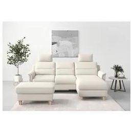 Sit & More Ecksofa SIT & MORE "Farö L-Form" Sofas Gr. B/H/T: 234cm x 90cm x 168cm, Luxus-Microfaser Paris, Recamiere rechts, ohne Bettfunktion-ohne Bettkasten, beige (creme) inklusive Federkern, wahlweise mit Bettfunktion und Bettkasten