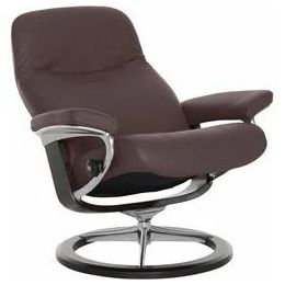 Relaxsessel stressless "Garda", braun (braun batick), B:82cm H:102cm T:72cm, Sessel, mit Signature Base, Größe M, Gestell Wenge