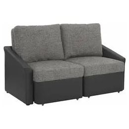 2-Sitzer Home Affaire "Sleepy" Sofas Gr. B/H/T: 168cm x 86cm x 96cm, Struktur grob-Kunstleder, ohne Funktion, schwarz (schwarz, anthrazit) mit Schlaffunktion