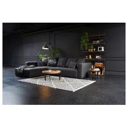 Ecksofa Tom Tailor HOME "HEAVEN CASUAL XL" Sofas Gr. B/H/T: 302cm x 85cm x 221cm, Struktur fein TBO, Recamiere links, mit Bettfunktion-mit Bettkasten, grau (anthrazit tbo 9) aus der COLORS COLLECTION, wahlweise mit Bettfunktion & Bettkasten