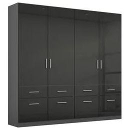 Drehtürenschrank Rauch "Celle" Schränke Gr. B/H/T: 181 cm x 210 cm x 54 cm, mit Schubkästen, 4 St., grau (graumetallic, hochglanz effektgrau) in vielen verschiedenen Ausführungen