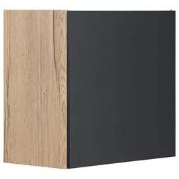 Hängeschrank Optifit "Roth" Schränke Gr. B/H/T: 60cm x 57,6cm x 34,6cm, Komplettausführung, schwarz (anthrazit/wildeichefarben) Breite 60 cm