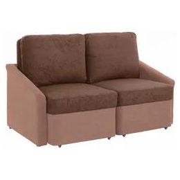 2-Sitzer Home Affaire "Sleepy" Sofas Gr. B/H/T: 168cm x 86cm x 96cm, Microfaser PRIMABELLE, ohne Funktion, braun mit Schlaffunktion