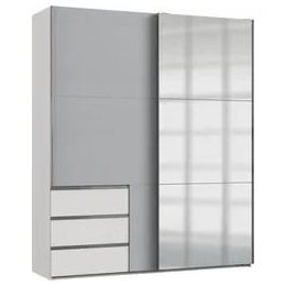 Schwebetürenschrank wimex "Level by fresh to go" Schränke Gr. B/H/T: 200cm x 236cm x 65cm, 2 St., weiß (weiß/light grey) jeweils mit einer Spiegeltür