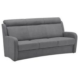 3-Sitzer VILLA BECK "Varese" Sofas Gr. B/H/T: 195cm x 102cm x 83cm, Microfaser, ohne Sitzvorzug und ohne Bettkasten, grau (09 anthrazit) Kopfteilverstellung, wahlweise mit Sitzvorzug, in Sitzhöhe 49 cm