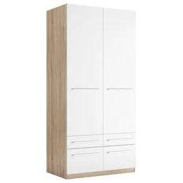 Drehtürenschrank Priess "Barcelona" Schränke Gr. B/H/T: 94 cm x 193 cm x 54 cm, ohne Spiegel, ohne Beleuchtung, 2 St., weiß (struktureichefarben hell, weiß) in vielen Farben und Ausführungen