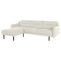 Ecksofa Andas "Nordfyn L-Form" Sofas Gr. B/H/T: 239cm x 81cm x 166cm, NaturLEDER, Recamiere links, beige (elfenbein) edles Design in 3 Bezugsqualitäten, by Morten Georgsen