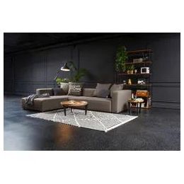 Ecksofa Tom Tailor HOME "HEAVEN CASUAL M" Sofas Gr. B/H/T: 282cm x 85cm x 221cm, Struktur fein TBO, Recamiere links, ohne Bettfunktion-ohne Bettkasten, braun (coconut brown tbo 12) aus der COLORS COLLECTION, wahlweise mit Bettfunktion & Bettkasten