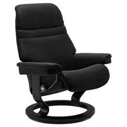 Relaxsessel stressless "Sunrise", schwarz (schwarz paloma), B:79cm H:103cm T:73cm, Leder BATICK: BATICK ist ein leicht korrigiertes, durchgefärbtes und genarbtes Möbelleder, bei dem die meisten Unebenheiten und Spuren in der Regel entfernt wurden., Leder PALOMA: PALOMA ist ein durchgefärbtes Semianilin-Möbelleder mit natürlicher Narbung., ROHLEDER Stoff Q2 FARON: Ein fester zuverlässiger Bouclu00e