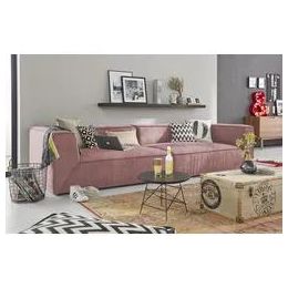 Big-Sofa Tom Tailor HOME "BIG CUBE" Sofas Gr. B/H/T: 300cm x 66cm x 122cm, Samtstoff TSV, ohne Sitztiefenverstellung, rosa (blossom tsv 37) Tom Tailor Big-Sofa >>BIG CUBE<<, in 3 Breiten, Tiefe 122 cm