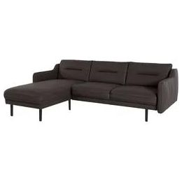 Ecksofa Andas "Nordfyn L-Form" Sofas Gr. B/H/T: 239cm x 81cm x 166cm, NaturLEDER, Recamiere links, braun edles Design in 3 Bezugsqualitäten, by Morten Georgsen