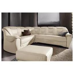 Sit & More Ecksofa SIT & MORE "Benson L-Form" Sofas Gr. B/H/T: 265cm x 94cm x 215cm, Luxus-Kunstleder, langer Schenkel rechts, mit Bettfunktion, beige (creme) wahlweise mit Bettfunktion