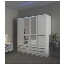 Drehtürenschrank Priess "Barcelona" Schränke Gr. B/H/T: 185 cm x 193 cm x 54 cm, mit Spiegel, mit Beleuchtung, 4 St., weiß in vielen Farben und Ausführungen