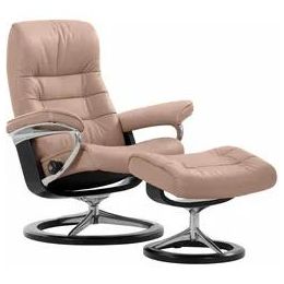 Relaxsessel stressless "Opal", beige (sand), B:79cm H:99cm T:71cm, Leder PALOMA: durchgefärbtes Semianilin-Möbelleder, Leder BATICK: durchgefärbtes und genarbtes Möbelleder, Sessel, mit Signature Base, Größe S, mit Schlaffunktion