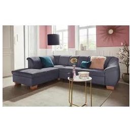 Sit & More Ecksofa SIT & MORE "Santo L-Form" Sofas Gr. B/H/T: 272cm x 82cm x 206cm, Struktur weich, langer Schenkel rechts, Mit Bettfunktion, grau mit Federkern, wahlweise Bettfunktion und Stauraum