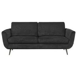 2,5-Sitzer furninova "Smile" Sofas Gr. B/H/T: 197cm x 85cm x 93cm, Struktur, ohne Bettfunktion, blau (night) im skandinavischen Design