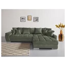 Ecksofa Inosign "Gwenni L-Form" Sofas Gr. B/H/T: 323cm x 94cm x 222cm, Samtoptik, grün auch in Haustierstoff Aqua Clean Supreme erhältlich, incl. 4 Kissen