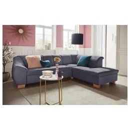 Sit & More Ecksofa SIT & MORE "Santo L-Form" Sofas Gr. B/H/T: 272cm x 82cm x 206cm, Struktur weich, langer Schenkel links, Ohne Bettfunktion, grau mit Federkern, wahlweise Bettfunktion und Stauraum