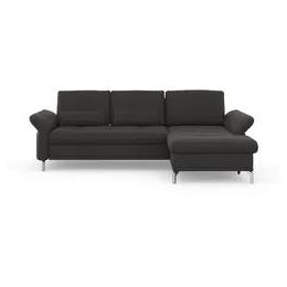 Ecksofa Inosign "Palm Beach L-Form" Sofas Gr. B/H/T: 269 cm x 89 cm x 175 cm, Luxus-Microfaser Euphoria, mega-Recamiere rechts, mit Sitztiefenverstellung-ohne Bettfunktion-ohne Bettkasten-ohne Armteilverstellung, grau (fango) Federkern, mit Sitztiefenverstellung, wahlweise Bettfunktion