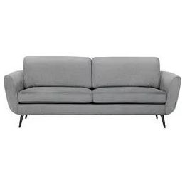 2,5-Sitzer furninova "Smile mit tollem Sitzkomfort, elegant und bequem" Sofas Gr. B/H/T: 217 cm x 85 cm x 93 cm, Struktur, ohne Bettfunktion, weiß (silver) im skandinavischen Design