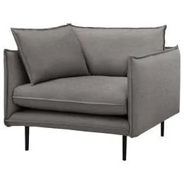 1,5-Sitzer Inosign "Somba" Sofas Gr. B/H/T: 107cm x 88cm x 103cm, Filzoptik, grau (hellgrau) mit dickem Keder und eleganter Optik